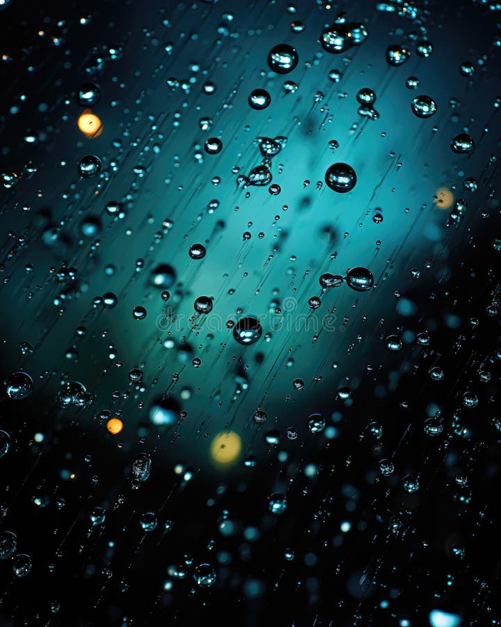 Small Raindrops on a Window by Night Plain Texture Background - Stock ...