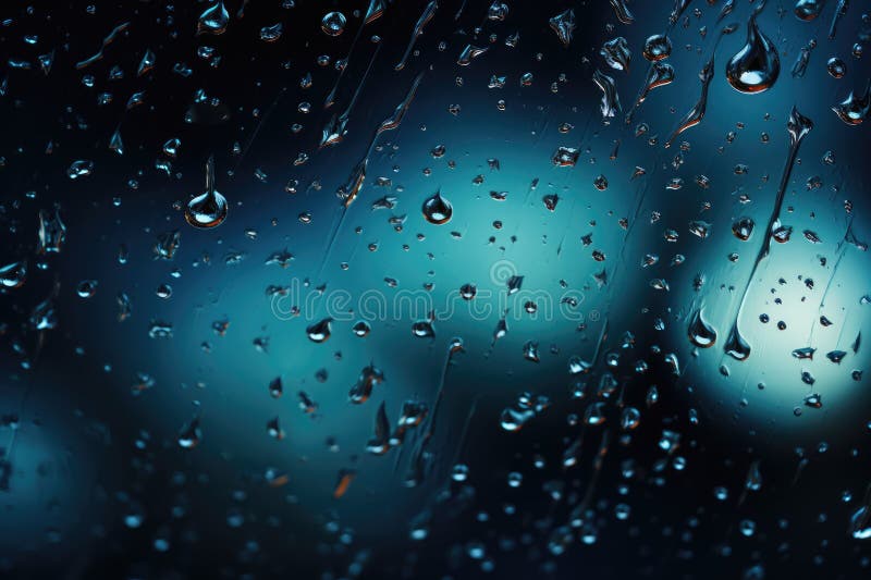 Small Raindrops on a Window by Night Plain Texture Background - Stock ...