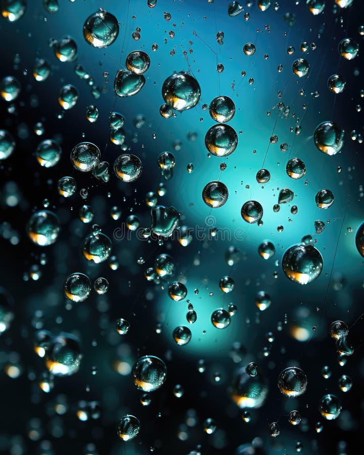 Small Raindrops on a Window by Night Plain Texture Background - Stock ...