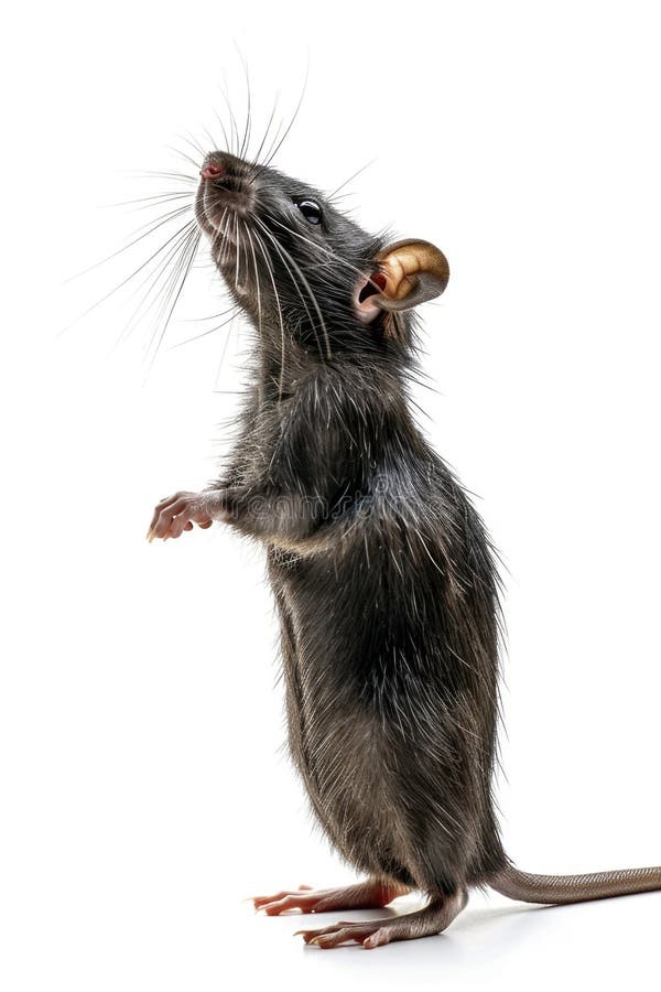 A Small Rat Standing on Its Hind Legs. Suitable for Various Projects ...