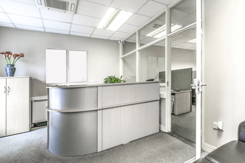 Small Reception Place in an Office Stock Image - Image of architecture ...