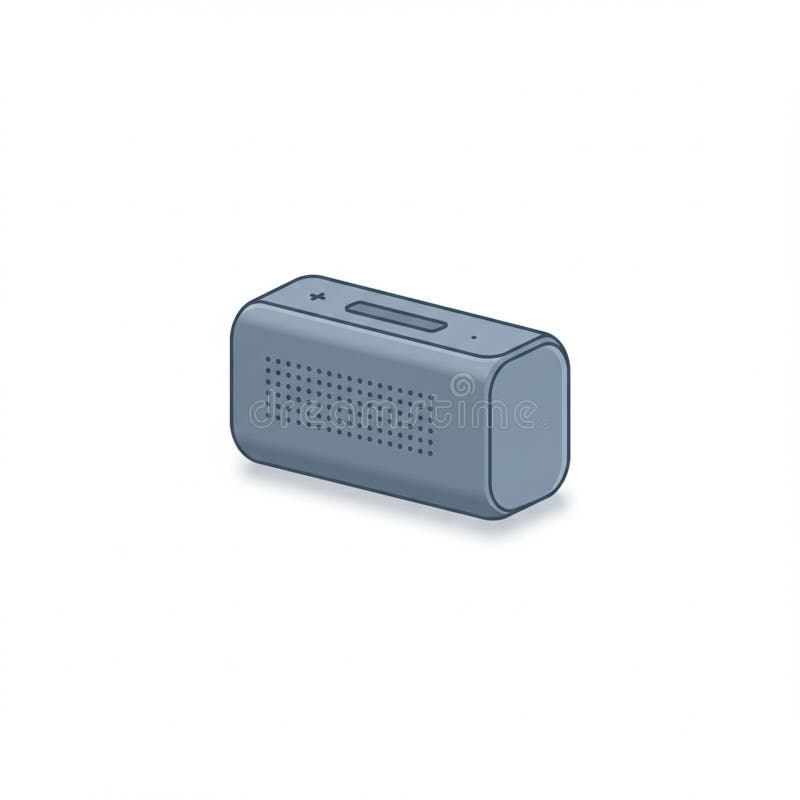 A Small, Rectangular Blue Device Resembling a Portable Speaker. the ...