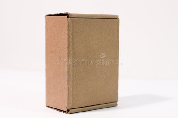 A Plain Cardboard Box on a White Background Stock Illustration ...