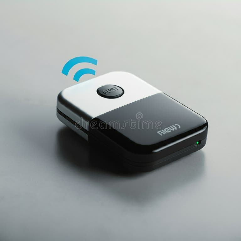 A Small, Rectangular Plastic Device with a Glossy Black Bottom and ...