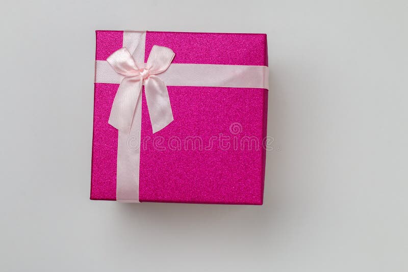 A Small Rectangular Present Gift Box on a White Background Stock Image ...