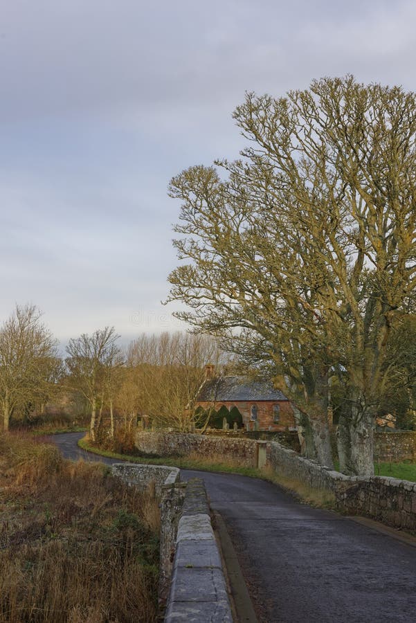 The Small Rectangular Shaped Lunan Parish Church Stock Photo - Image of ...