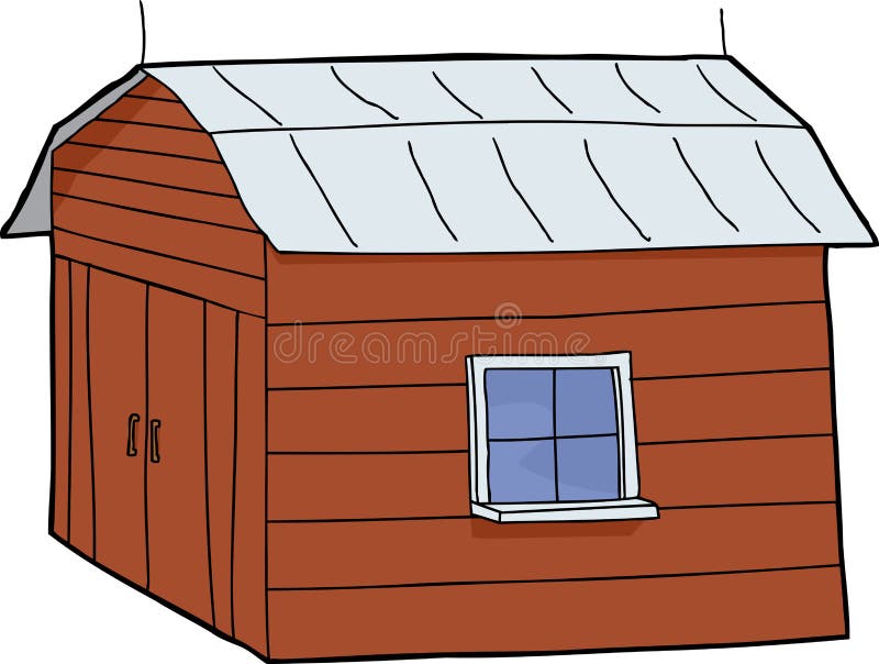 Small Red Barn stock vector. Illustration of single, roof - 42630041