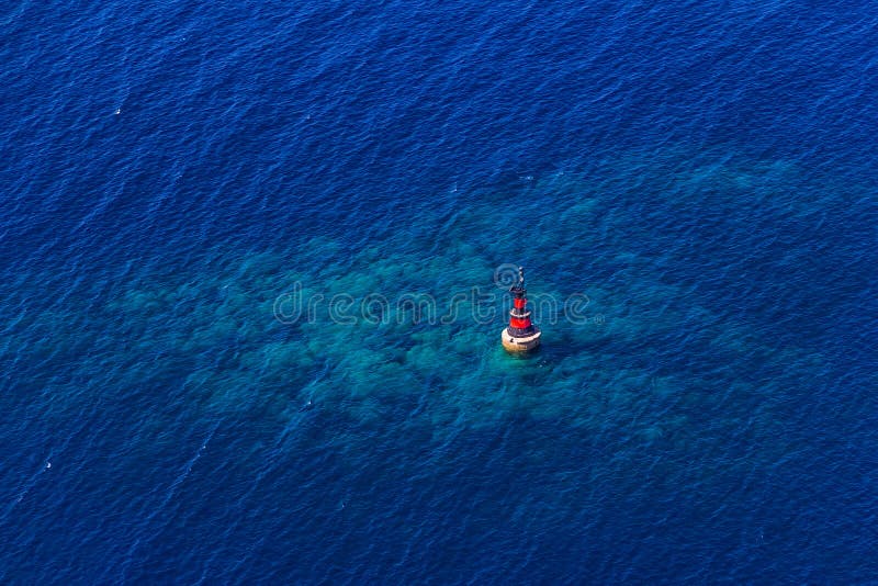 Small red beacon stock photo. Image of rocks, nature - 26549086