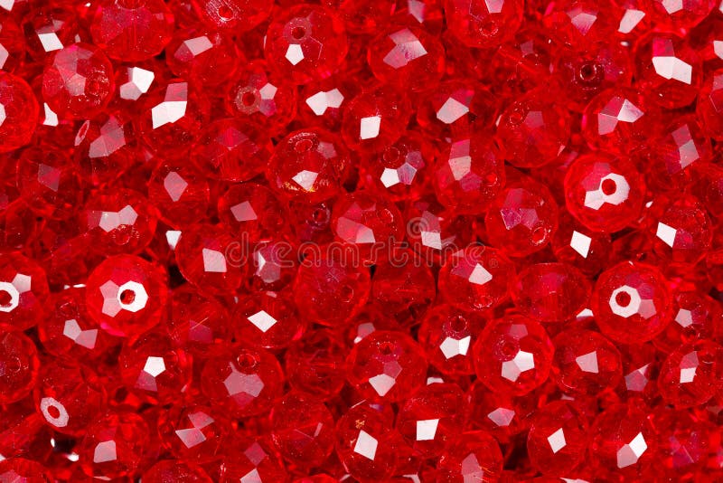 Small Red Beads Background. Glass Beads Texture. Stock Photo - Image of ...
