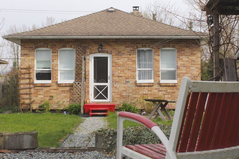 A small Red Brick House stock image. Image of dwelling - 24269011