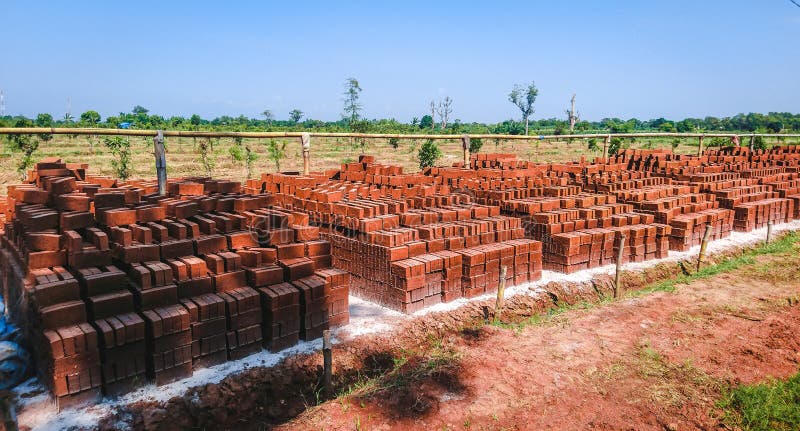 Small Red Brick Processing Factory Stock Photo - Image of block, orange ...