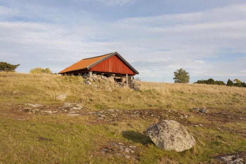Red farmhouse stock image. Image of outdoor, farmyard - 90060855