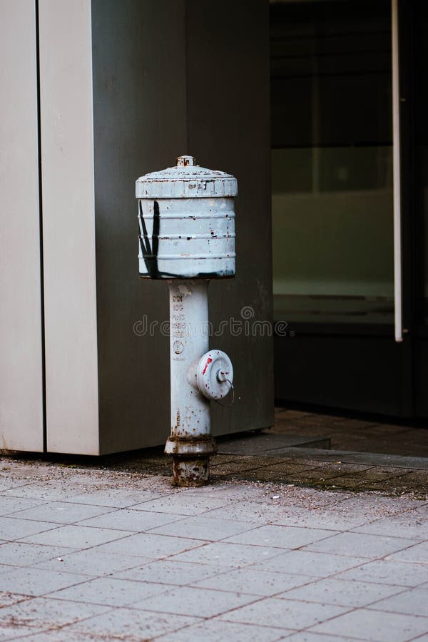 Small, Red Fire Hydrant on the Sidewalk Outside of a Large, Urban ...