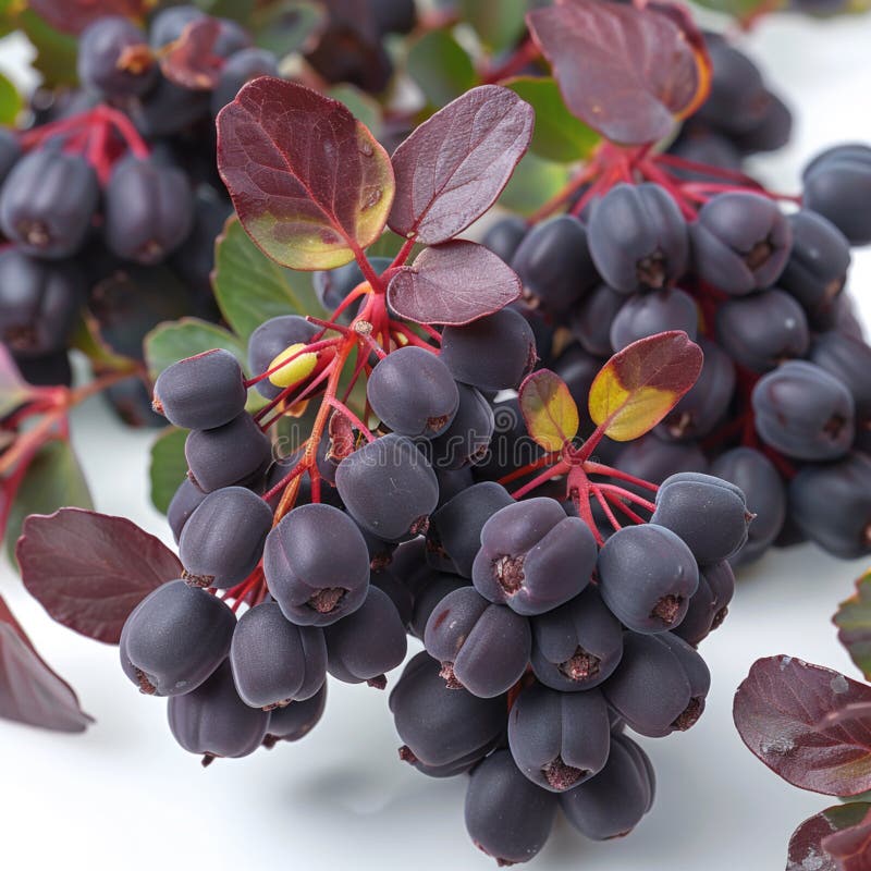 Small Red Flowers of Berberis Thunbergii Isolated on White Stock ...