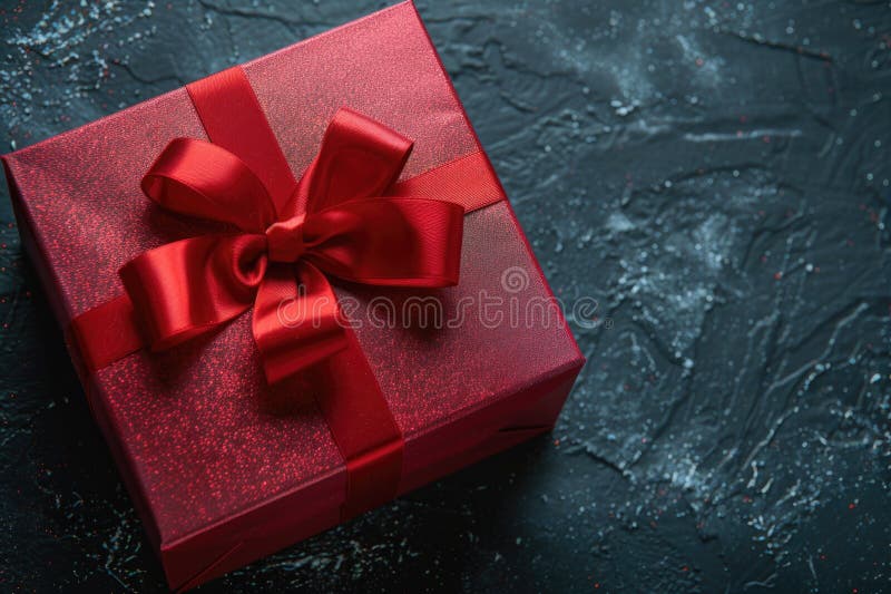 Small Red Gift Box Wrapped Bow Perfect Presents Wrapping Gifts Stock ...
