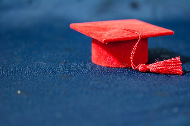 Small red graduation cap stock photo. Image of ceremony - 305871778