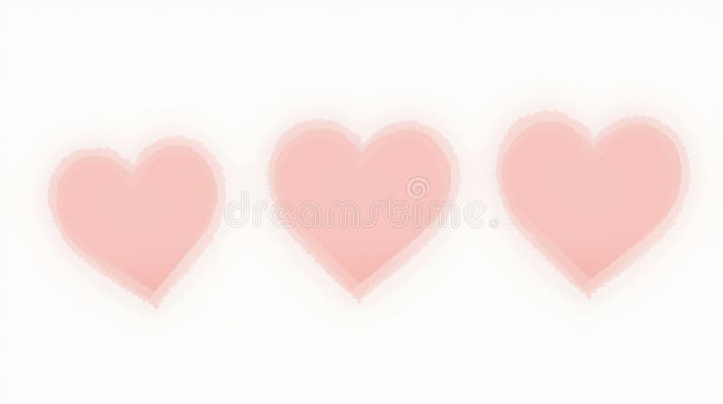 Small Red Hearts Lined Up Diagonally with Increasing Transparency ...
