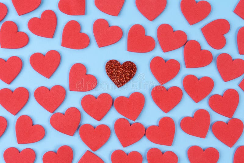 Small red hearts stock photo. Image of abstract, love - 203771582