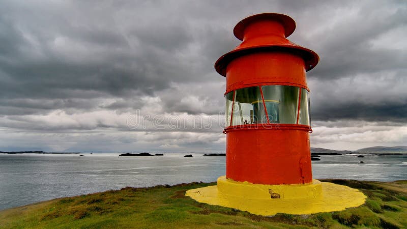 Small red lighthouse stock photo. Image of peninsula - 21950136