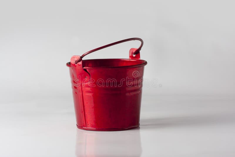 Red pail stock image. Image of play, plastic, white, pail - 2209681
