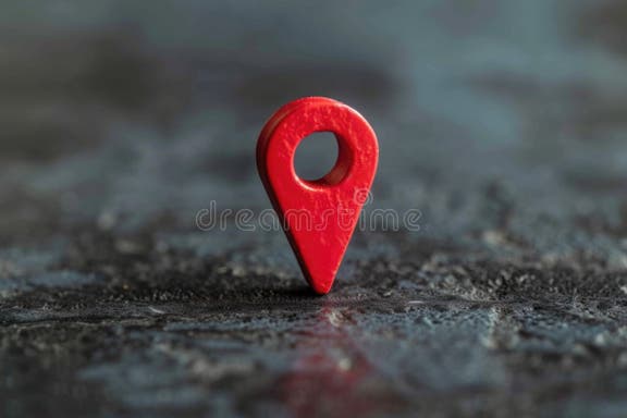 A Small Red Pin with a Central Hole, Suitable for Maps or Other ...