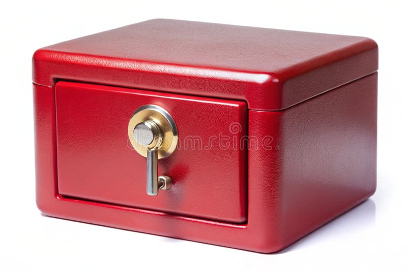 Small Red Safe Box Isolated with Clipping Path â€ Personal Security ...
