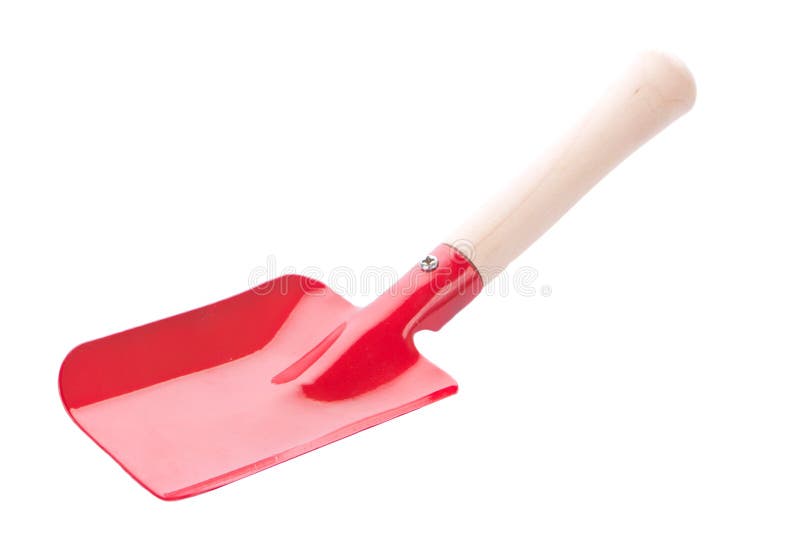 Small Shovel in the Sand on the Beach Stock Image - Image of bright ...