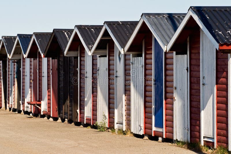 Small red storage hut stock photo. Image of clear, diagonal - 65978416