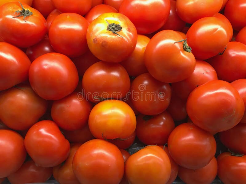 Small Red Tomatoes, Full Frame Stock Image - Image of health, closeup ...