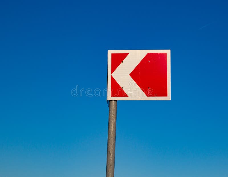 Small Red Traffic Sign Against a Blue Sky Stock Image - Image of ...