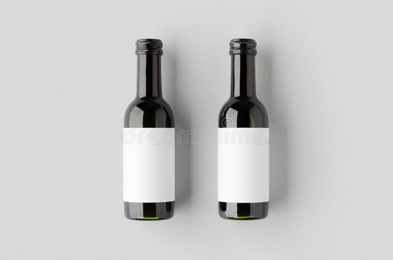 Small Red Wine Bottle Mockup. Bordeaux Shape Stock Image - Image of ...