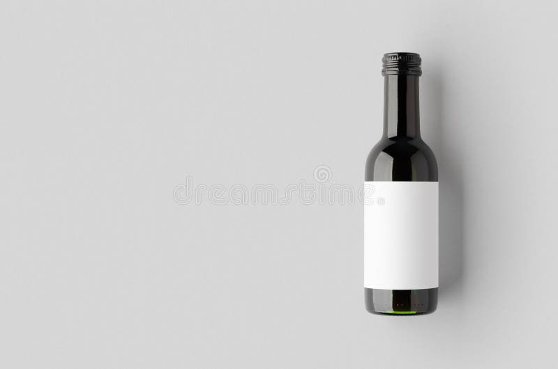 Small Red Wine Bottle Mockup. Bordeaux Shape Stock Image - Image of ...