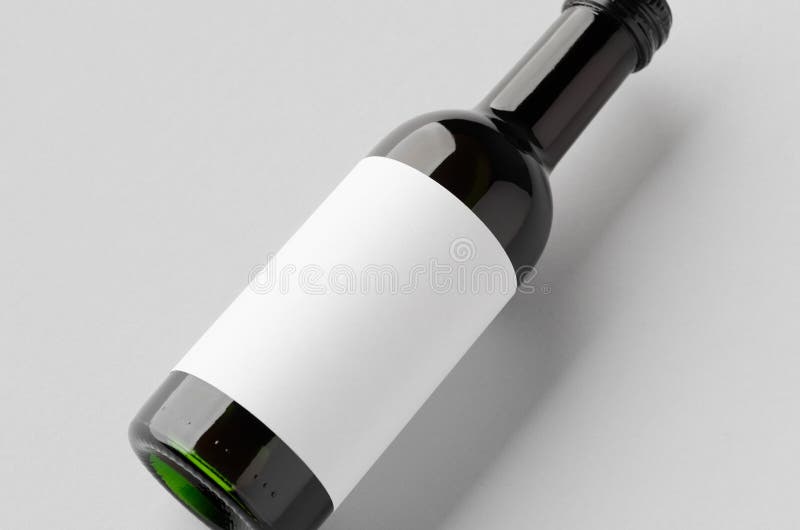 Small Red Wine Bottle Mockup. Bordeaux Shape Stock Image - Image of ...