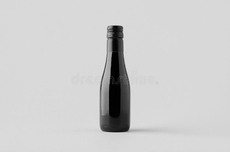 Small Red Wine Bottle Mockup. Burgundy, Alsace, Rhone Shape Stock Image ...