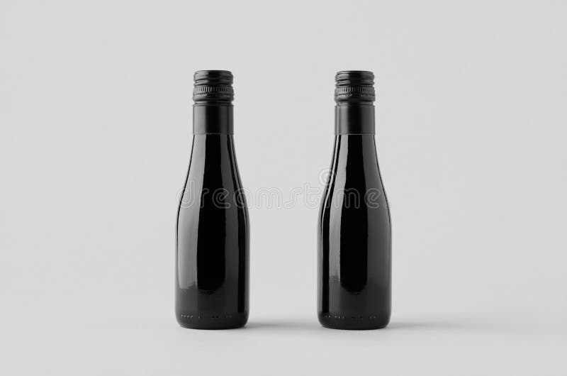 Small Red Wine Bottle Mockup. Burgundy, Alsace, Rhone Shape Stock Photo ...