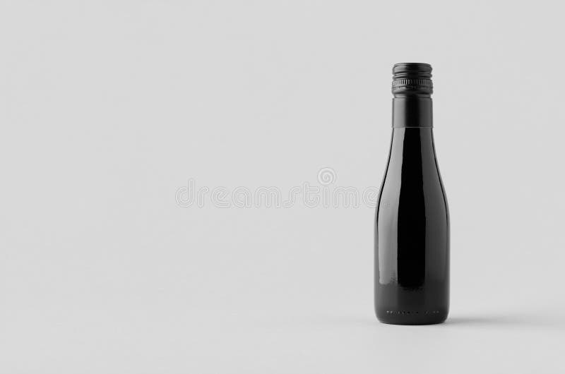 Small Red Wine Bottle Mockup. Burgundy, Alsace, Rhone Shape Stock Image ...