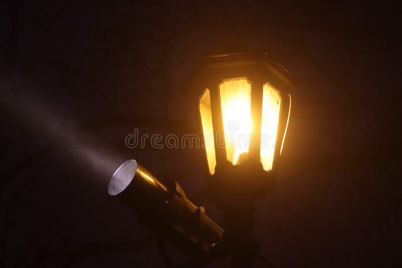 Small Reflector and Lantern Stock Image - Image of objects, yellow ...
