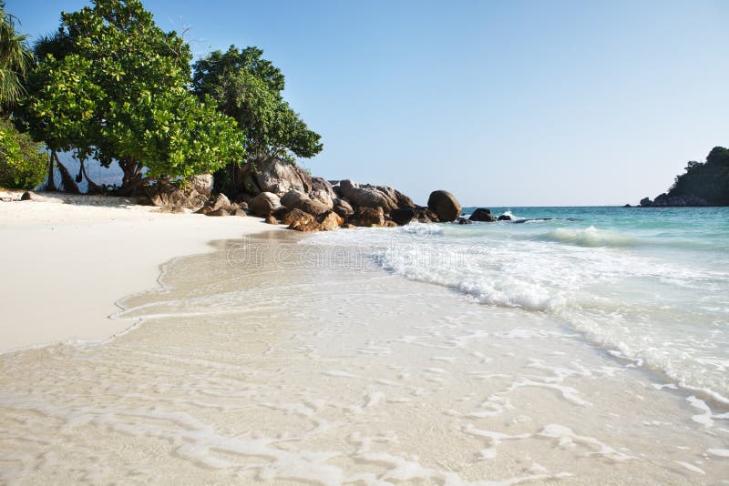 Remote beach stock image. Image of bungalow, remote, beauty - 12986037