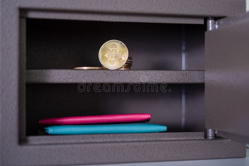 Small Residential Vault with Physical Bitcoin Stock Image - Image of ...