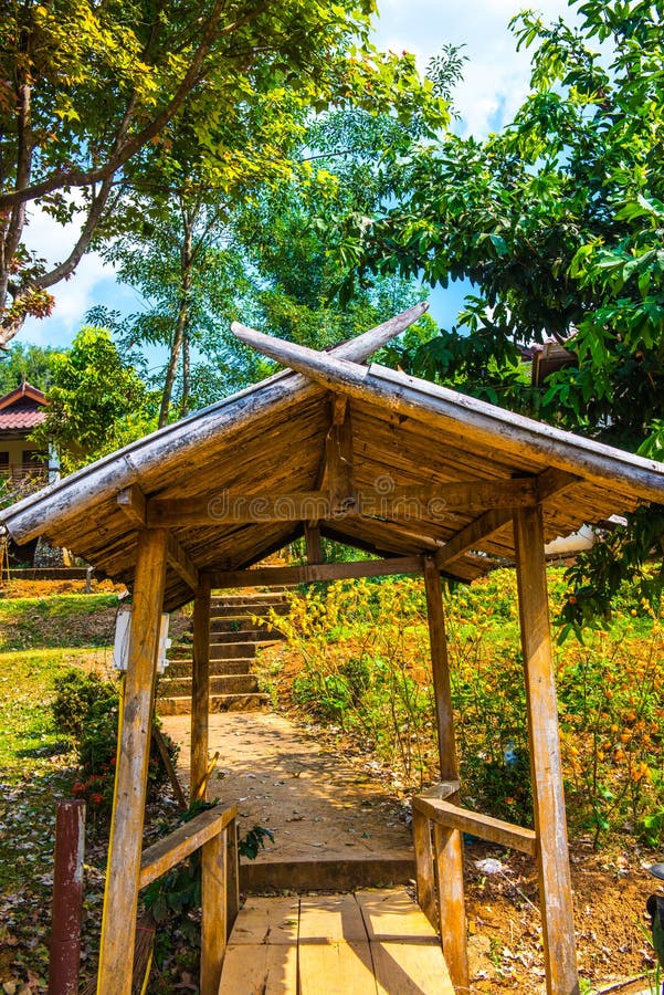 Small rest house in park stock photo. Image of pavilion - 190219508