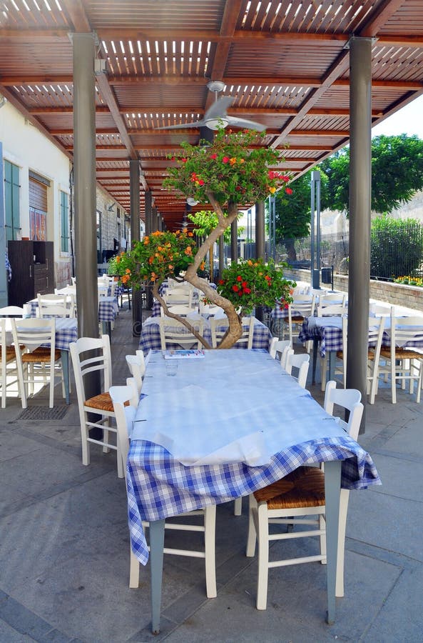 Small Restaurant on the Outdoor Terrace Stock Photo - Image of built ...