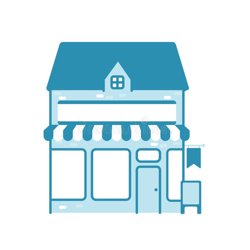 Small Retail Shop Vector Illustration Front View Stock Vector ...