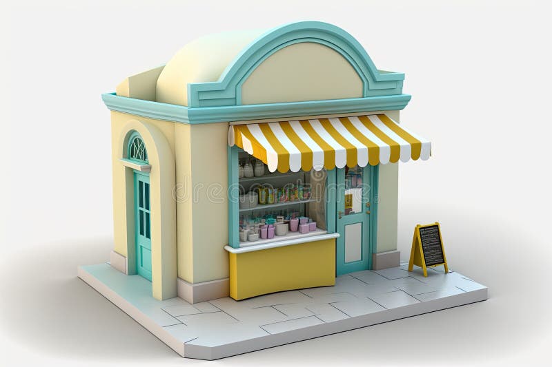 Small Retail Store, Model. Generative Ai Stock Illustration ...