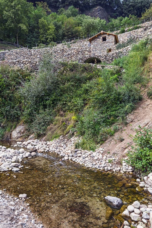 The Small Rippling Side Stream of the Ardeche River Stock Image - Image ...