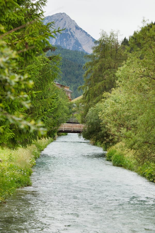Small River Comming from Mountain Stock Image - Image of beauty, bright ...