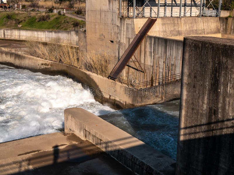 Small River Dam at Peloponisos Greece Editorial Image - Image of water ...