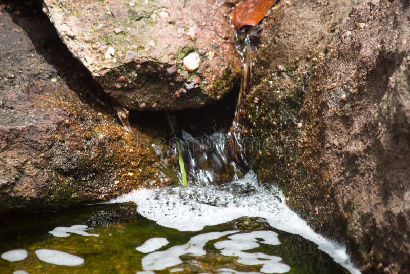 Small River Flowing through the Rocks Stock Image - Image of clean ...