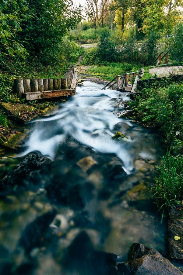 Small River Flowing through Rocks Stock Image - Image of nature, motion ...