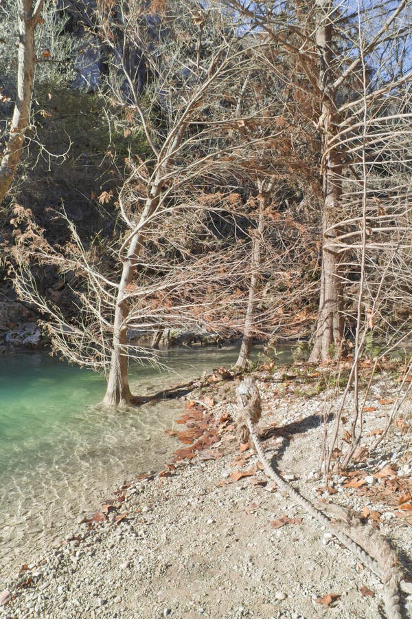 Small River at Hamilton Pool Stock Image - Image of winter, tranquil ...