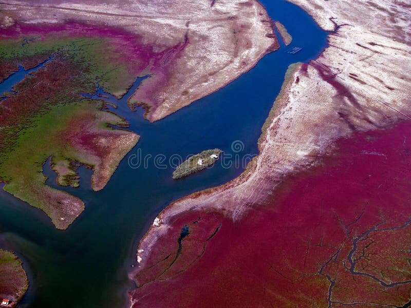 Small River Island, Aerial. Stock Image - Image of islet, water: 7472275